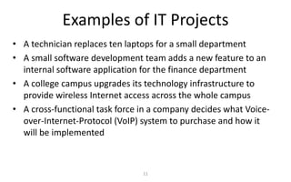 Introduction to ict project management | PPTX