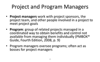 Introduction to ict project management | PPTX