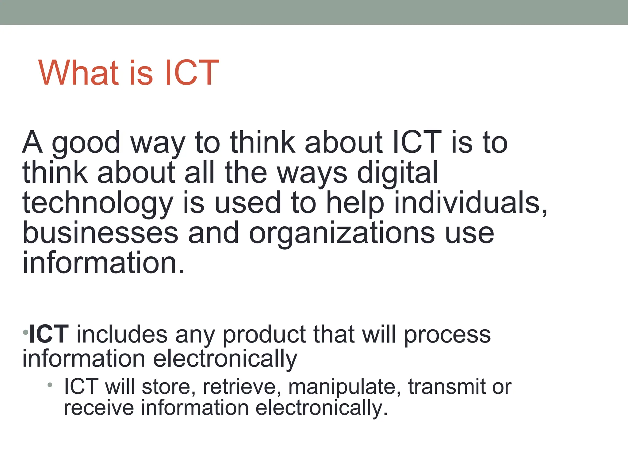 Introduction To Information Communication Technology | PPT