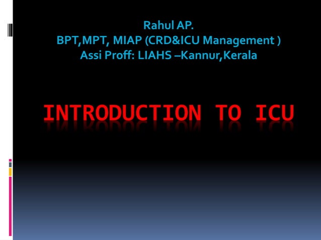 Introduction to ICU Basics in ICU | PPTX