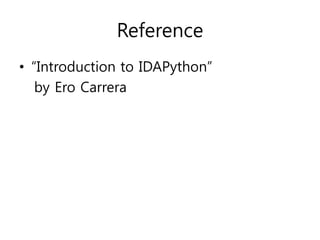Introduction to ida python | PPT