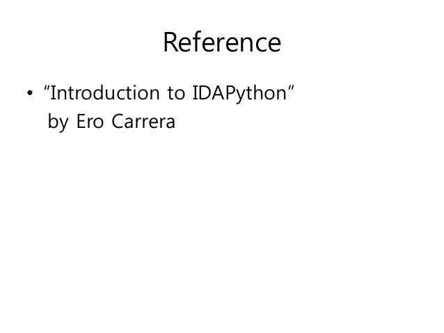 Introduction to ida python