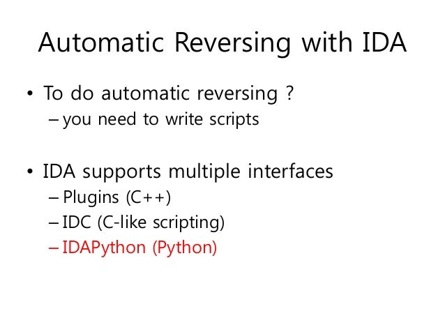 Introduction to ida python