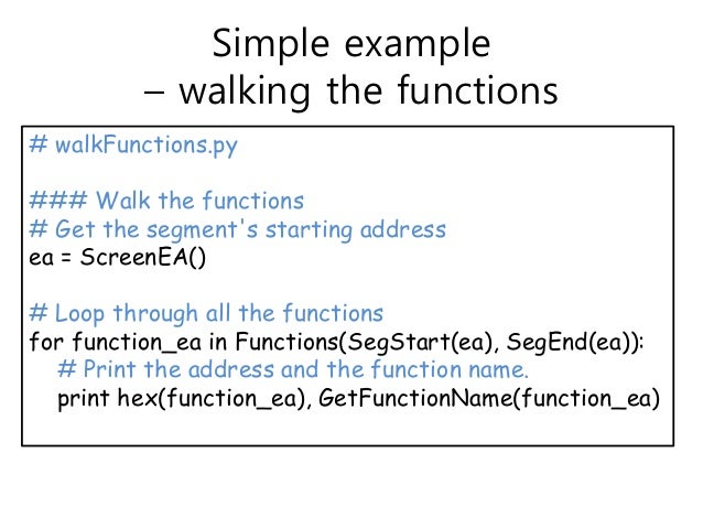 Introduction to ida python