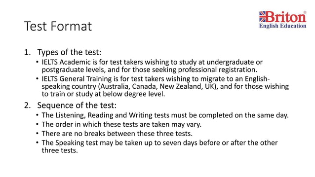 Introduction to ielts | PPTX | Standardized Testing | Educational ...