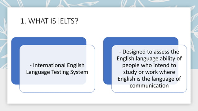 introduction to IELTS academic - Handout.pptx | Standardized Testing ...