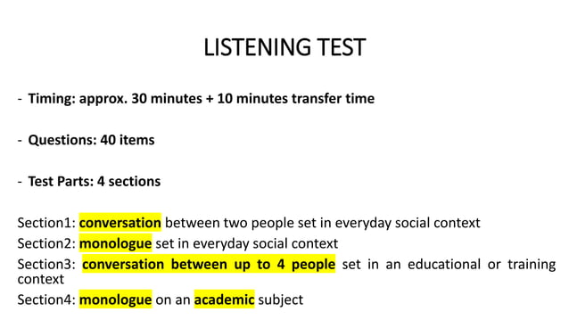 introduction to IELTS academic - Handout.pptx | Standardized Testing ...
