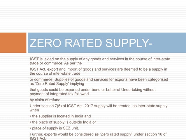 Introduction to igst and levy of igst | PPT
