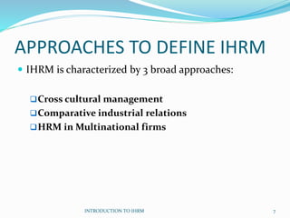 Introduction to IHRM | PPTX