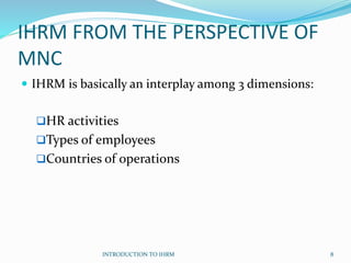 Introduction to IHRM | PPTX