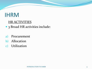 Introduction to IHRM | PPTX