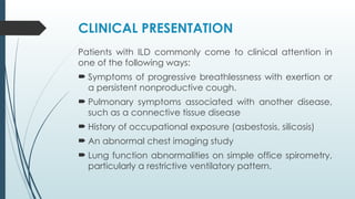 Interstitial lung disease, Idiopathic pulmonary fibrosis | PPTX