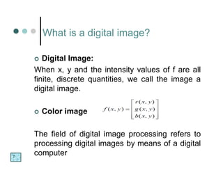 Introduction to image processing | PDF