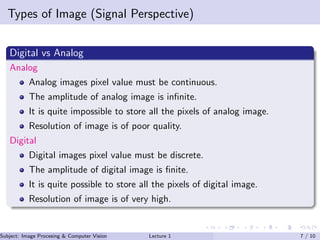 Lecture 1 Introduction to image processing | PDF