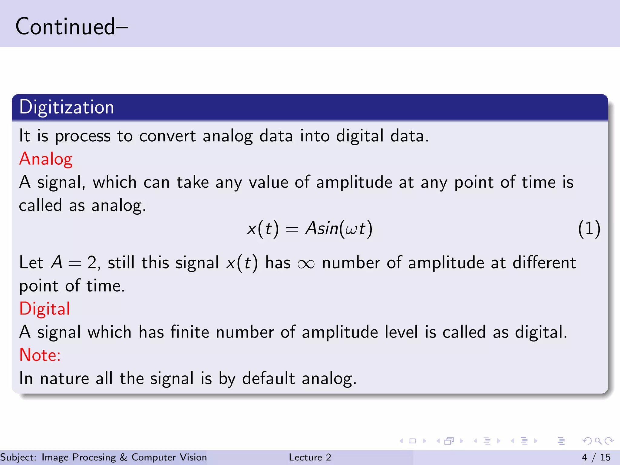 Lecture 2 Introduction to digital image | PDF