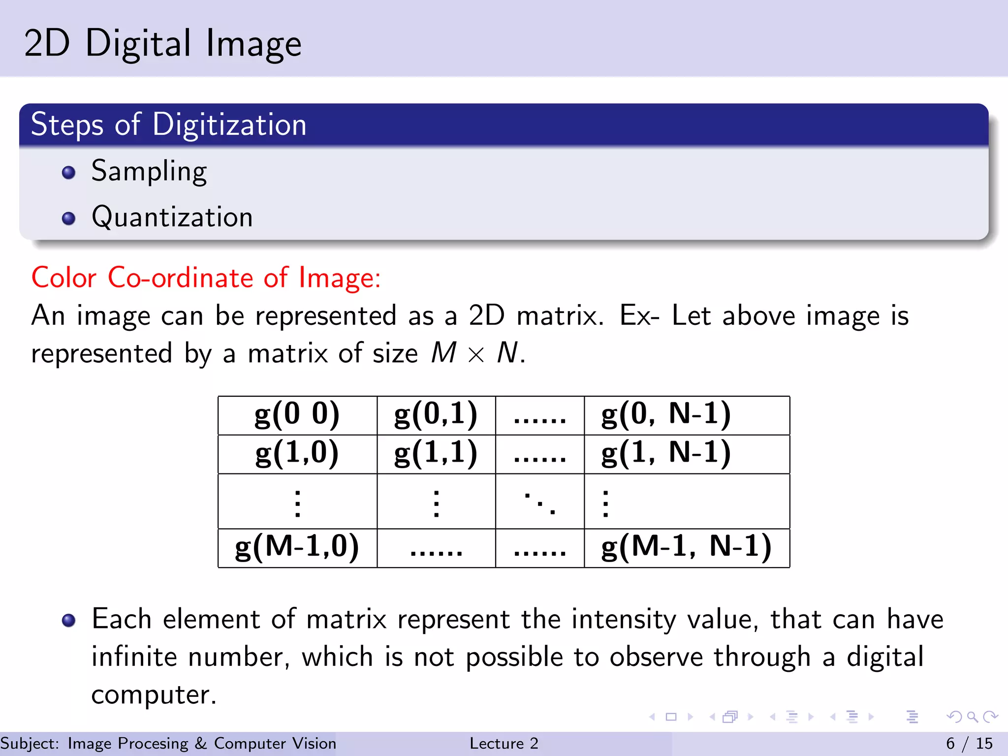 Lecture 2 Introduction to digital image | PDF