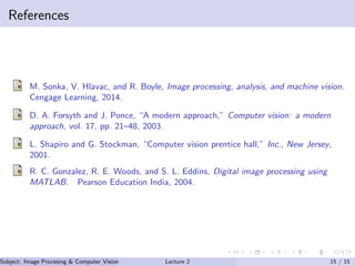 Lecture 2 Introduction to digital image | PDF
