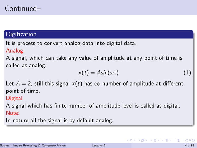 Lecture 2 Introduction to digital image | PDF | Digital Audio | Computer Software and Applications