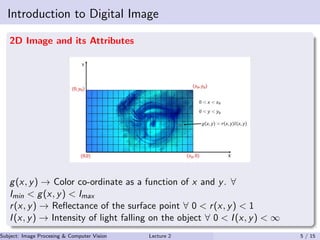 Lecture 2 Introduction to digital image | PDF