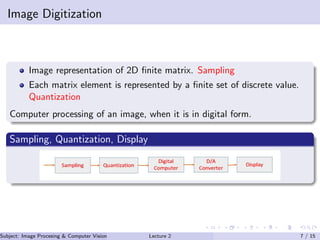 Lecture 2 Introduction to digital image | PDF