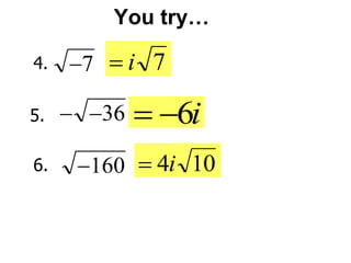 Introduction to imaginary numbers.ppt
