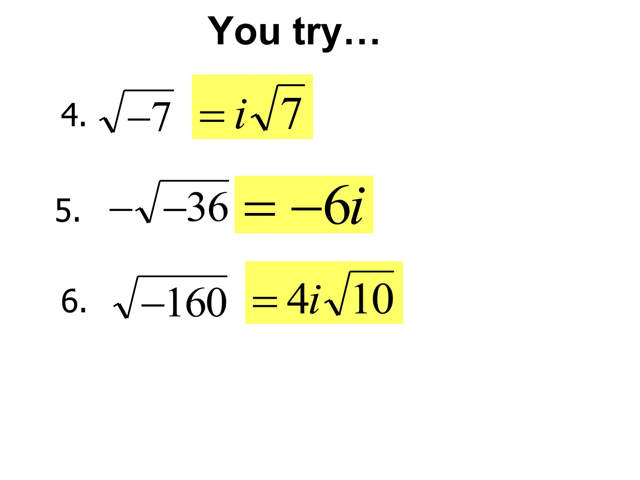 Introduction To Imaginary Numbers.ppt