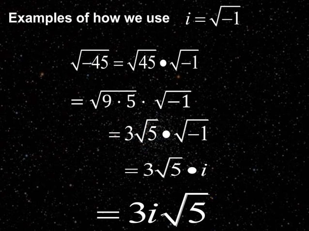 Introduction to imaginary numbers.ppt