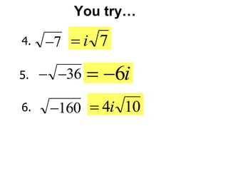Introduction to imaginary numbers.ppt