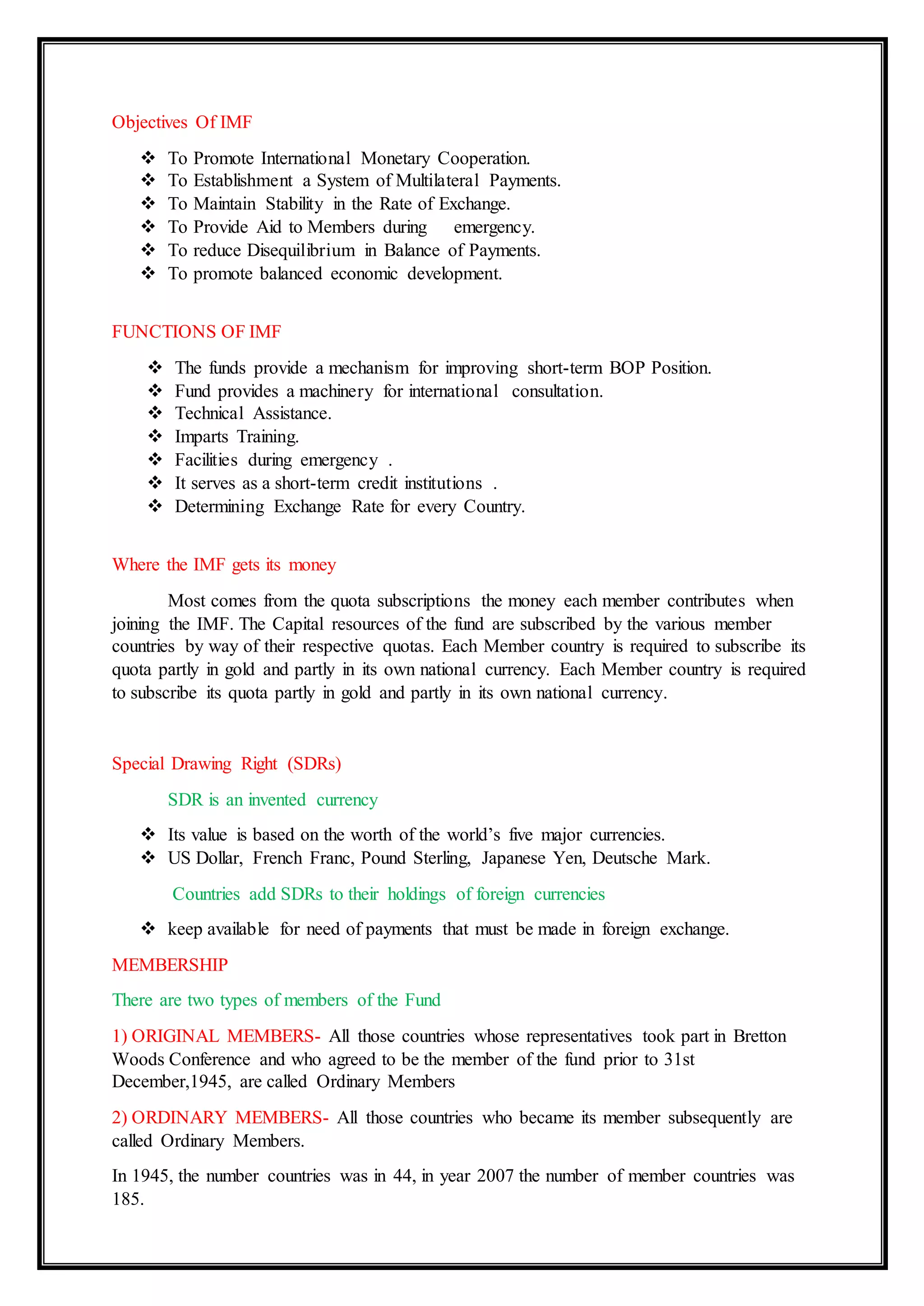 Introduction to imf | DOCX