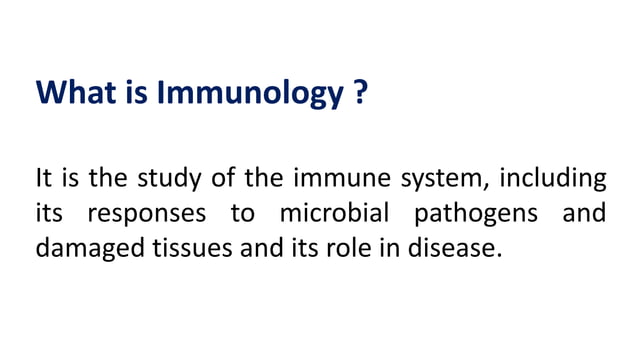 Introduction to immune system | PPT