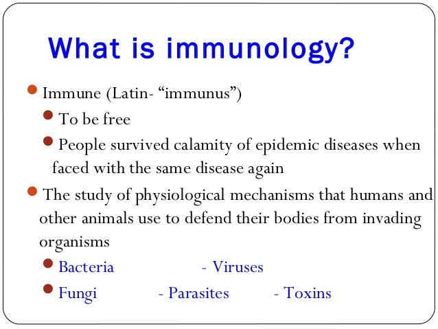 Introduction to immunology