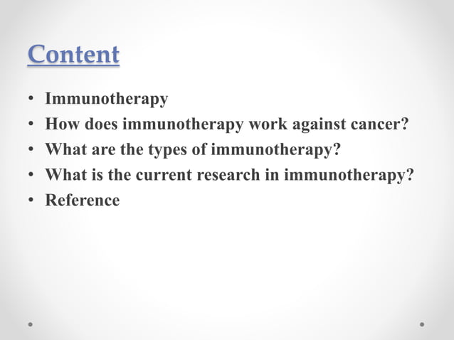 Introduction to Immunotherapy.pptx | Cancer | Diseases and Conditions