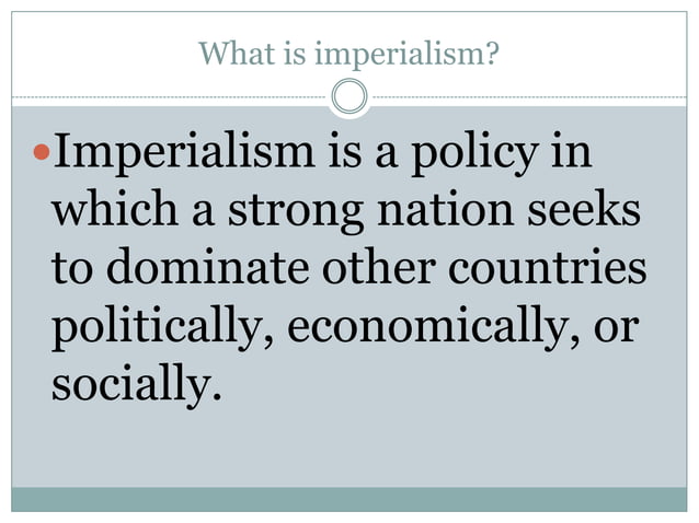 Introduction to imperialism | PPTX | Religion & Spirituality