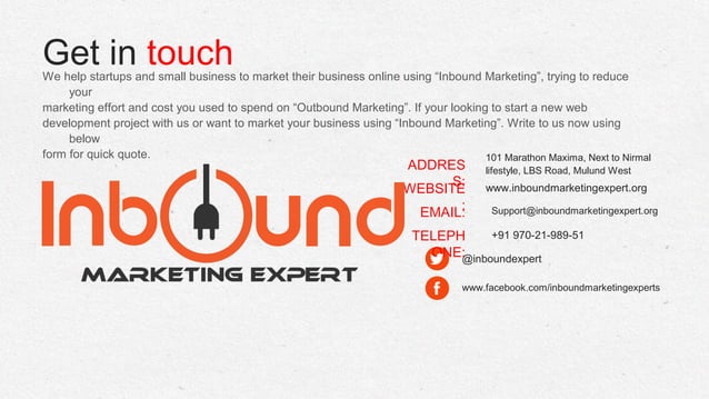Introduction To Inbound Marketing Expert | PPT