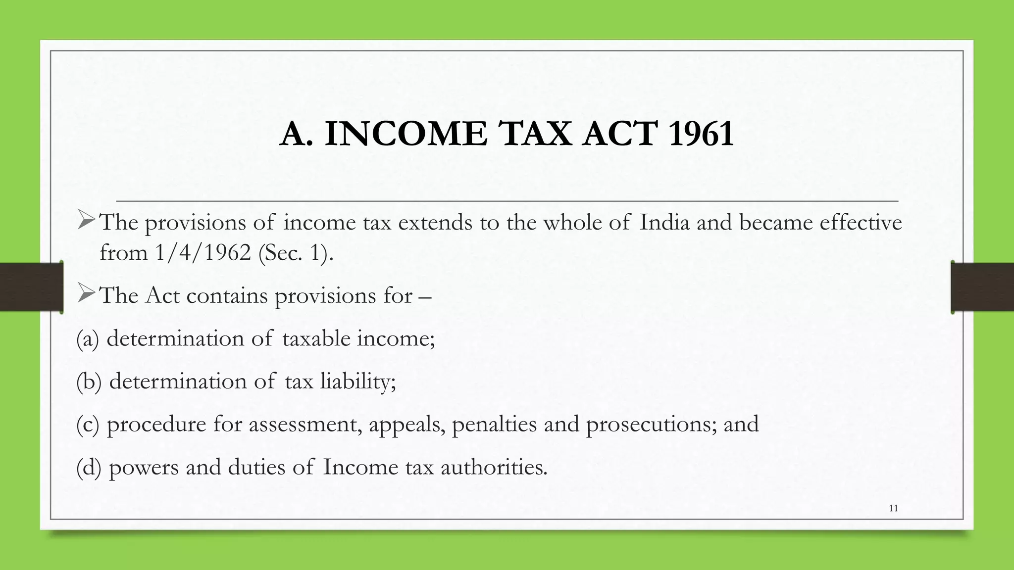 Introduction to income tax | PPTX