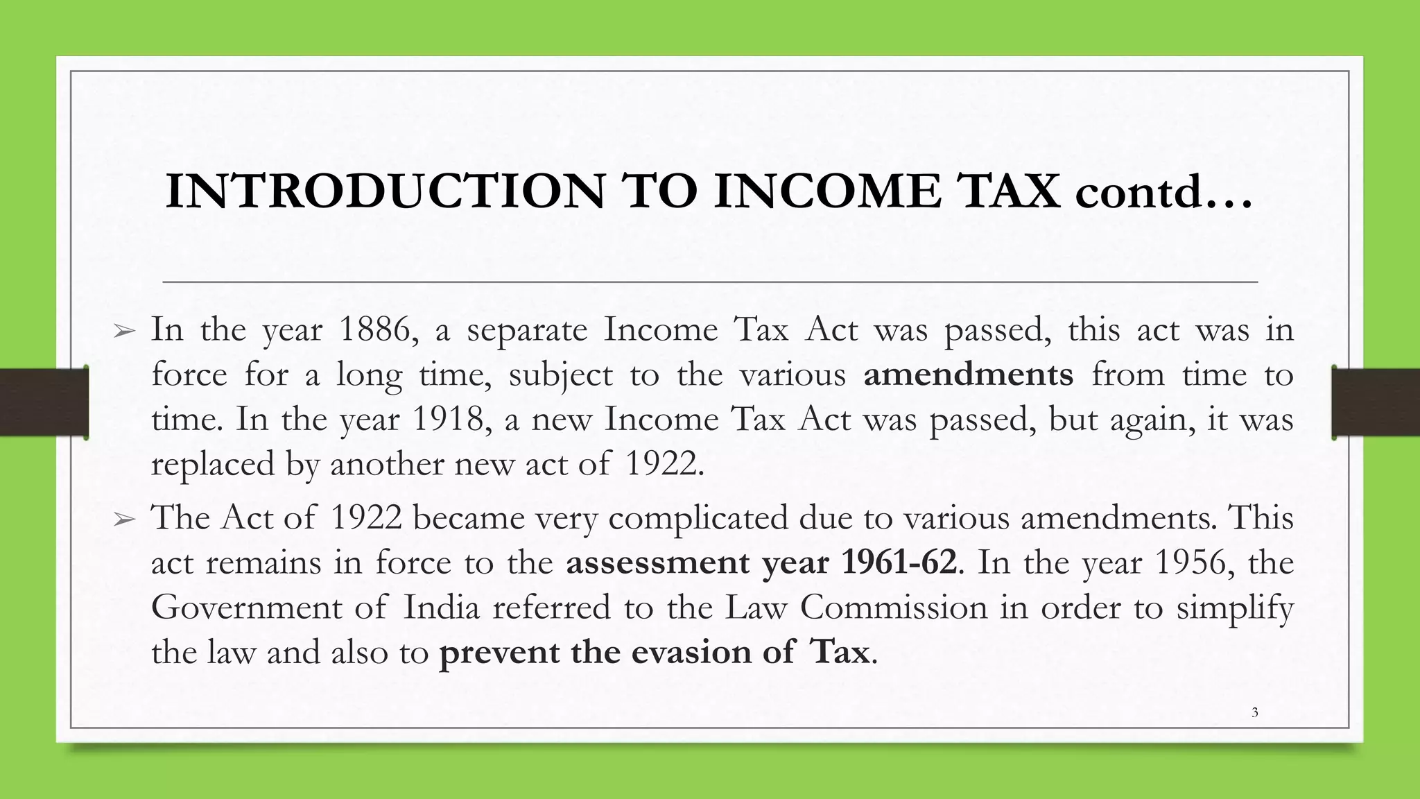 Introduction to income tax | PPTX