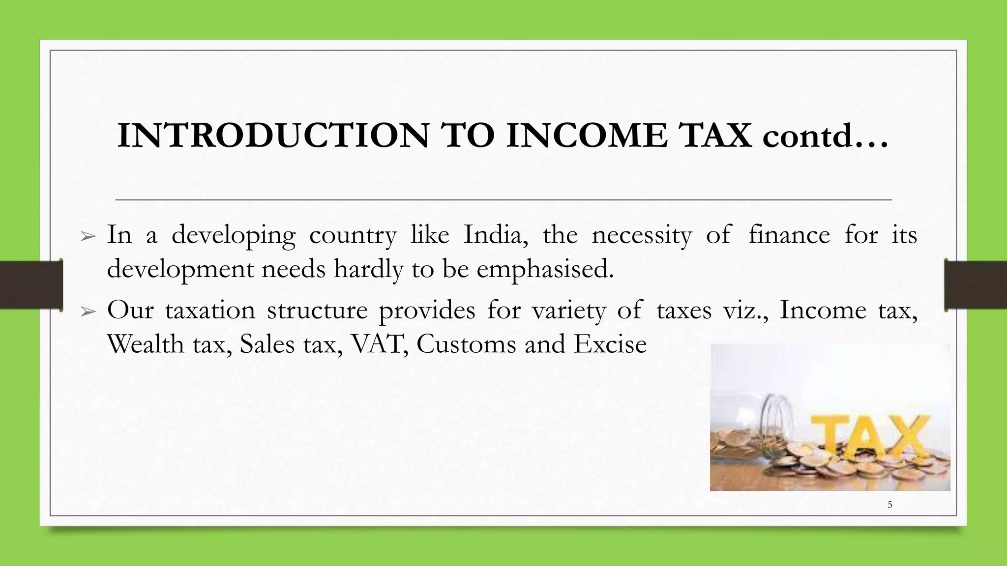 Introduction to income tax | PPTX