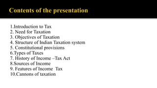 Introduction to income tax | PPT