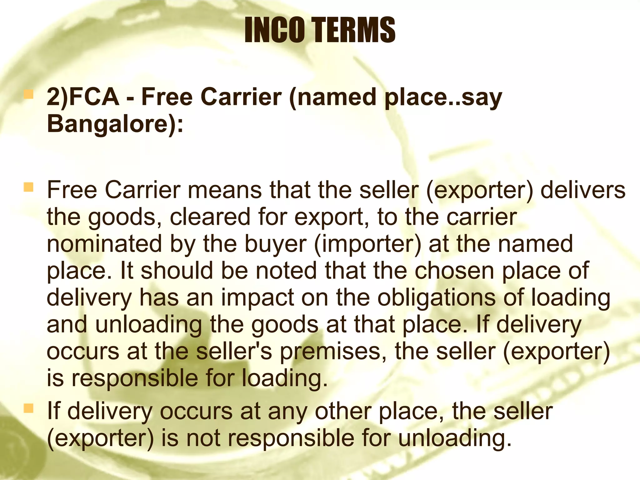 Introduction to INCO TERMS and LCs (5) | PPT