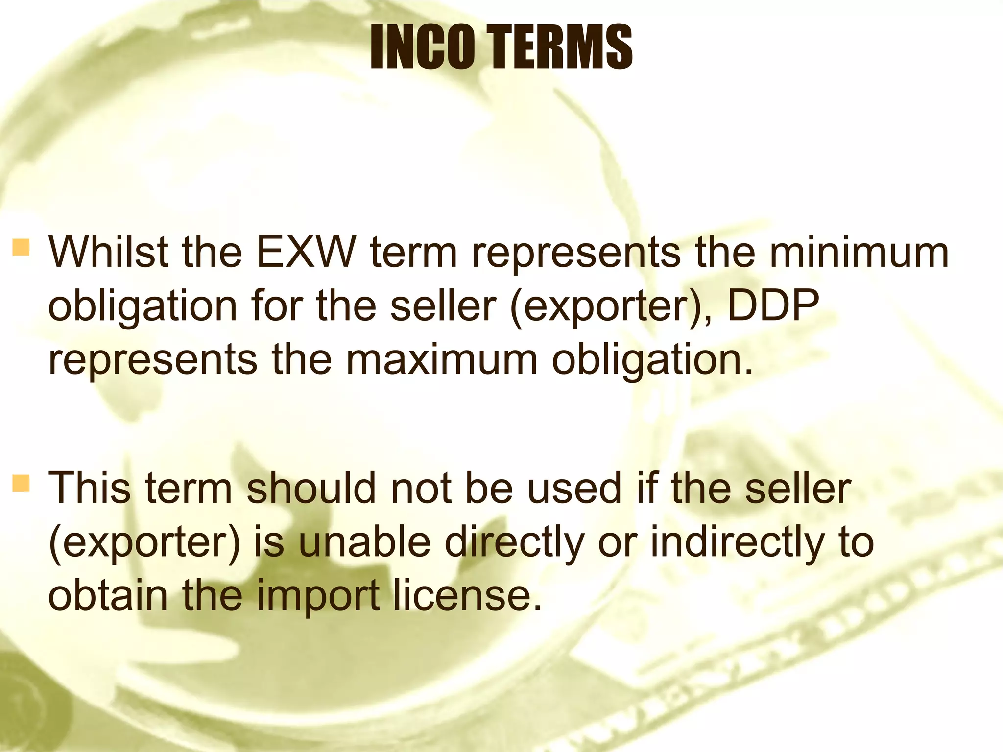 Introduction to INCO TERMS and LCs (5) | PPT