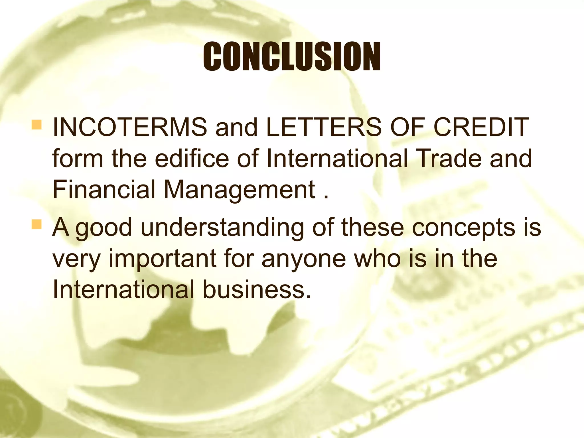 Introduction to INCO TERMS and LCs (5) | PPT