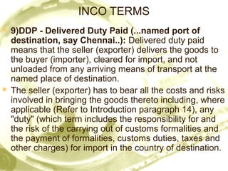 Introduction to INCO TERMS and LCs (5) | PPT