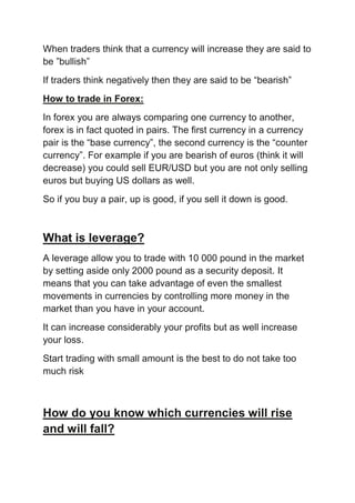 Introduction to indexes and currencies | DOCX