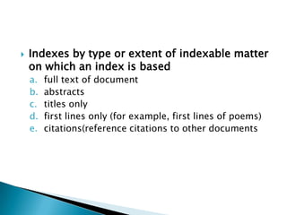 Introduction to indexing | PPTX