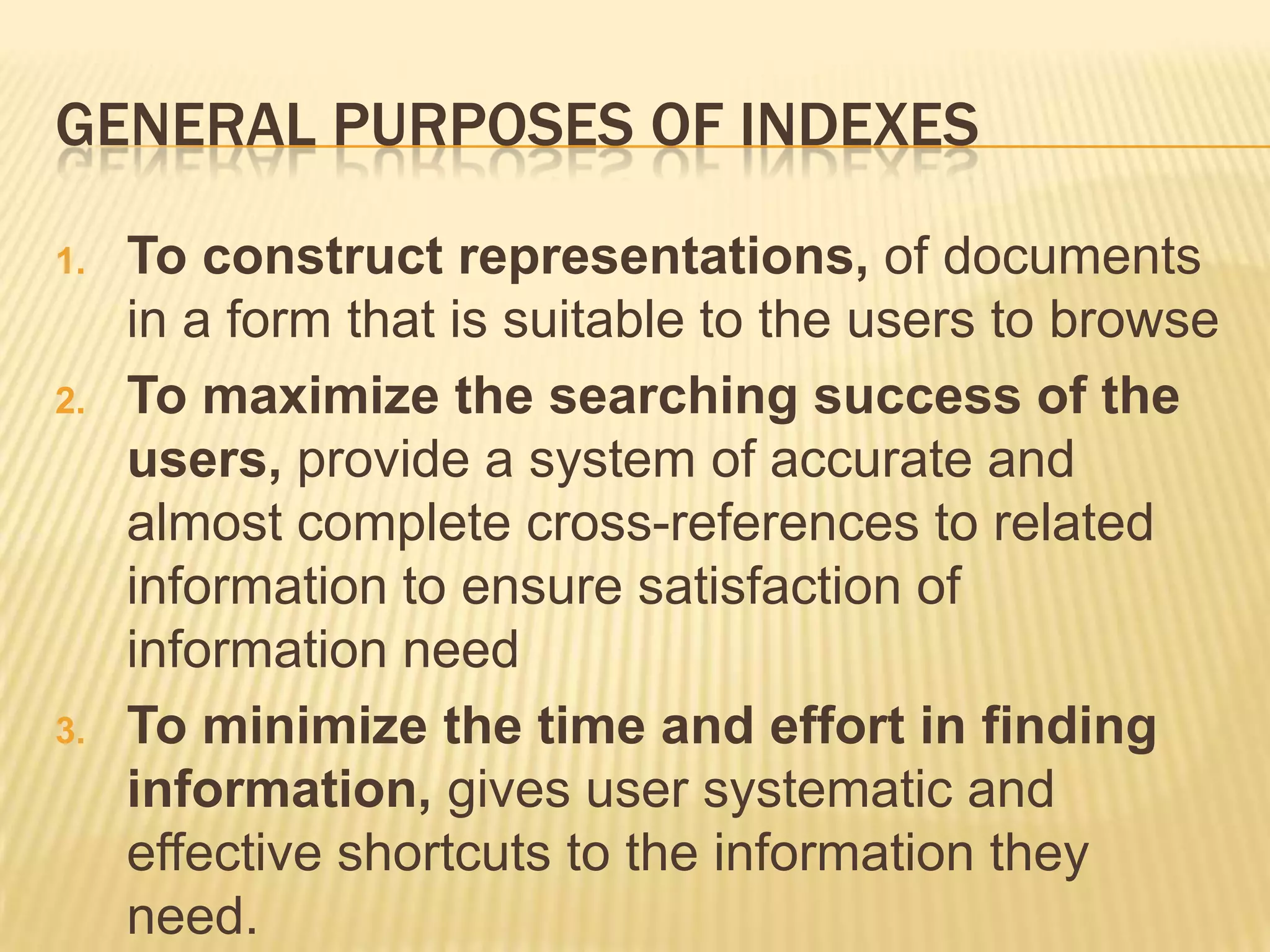 Introduction to indexing (presentation1) | PPTX