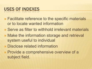Introduction to indexing (presentation1) | PPTX