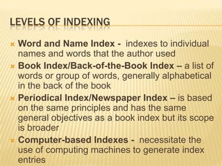 Introduction to indexing (presentation1) | PPTX