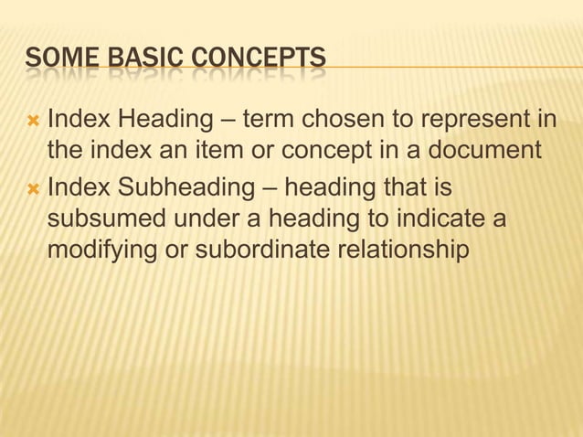 Introduction to indexing (presentation1) | PPTX