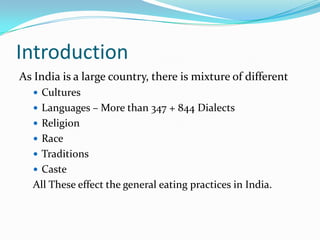 Introduction To Indian Cuisine | PPSX