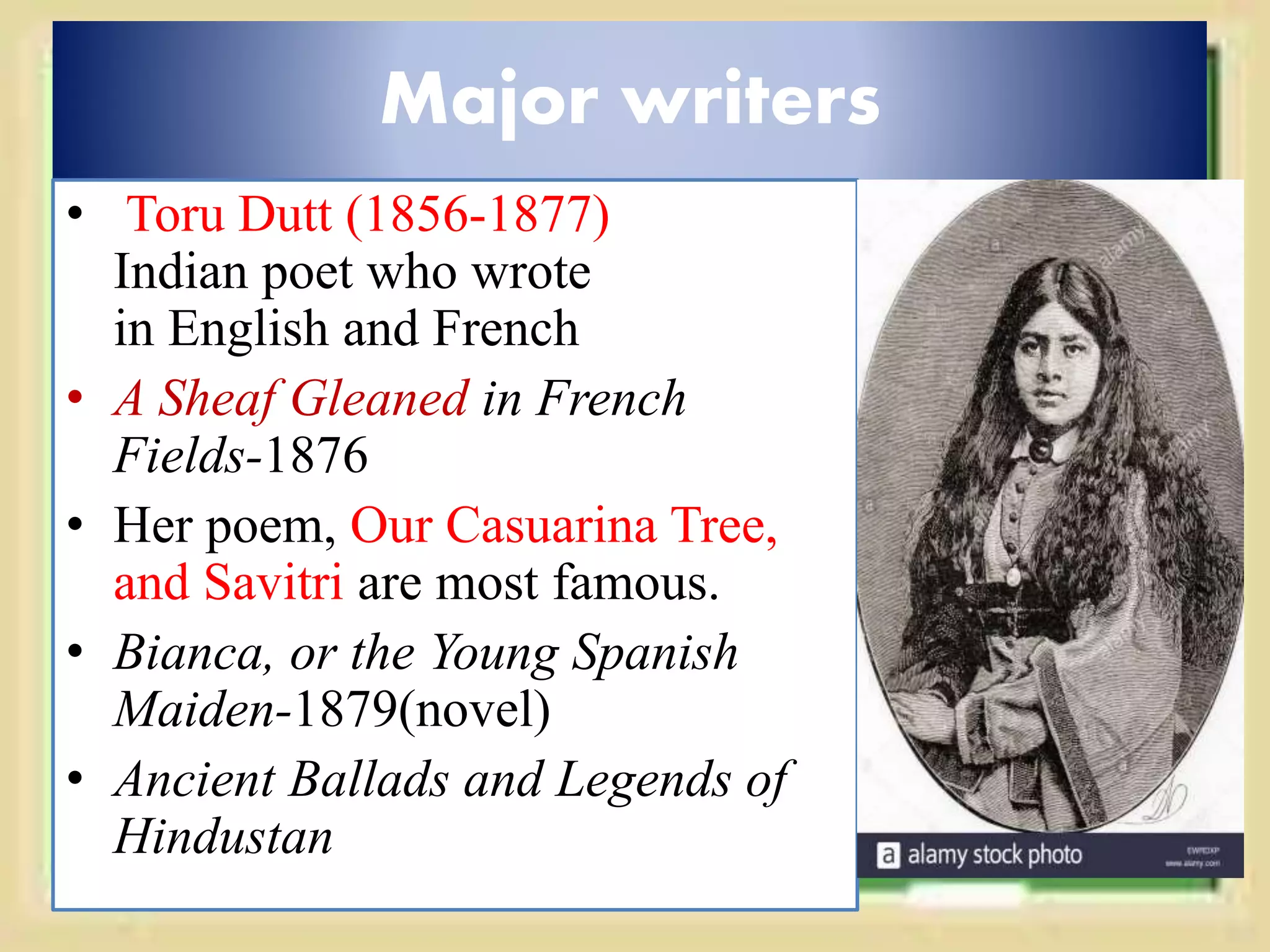 Introduction to indian writing in english pre-independence | PPTX